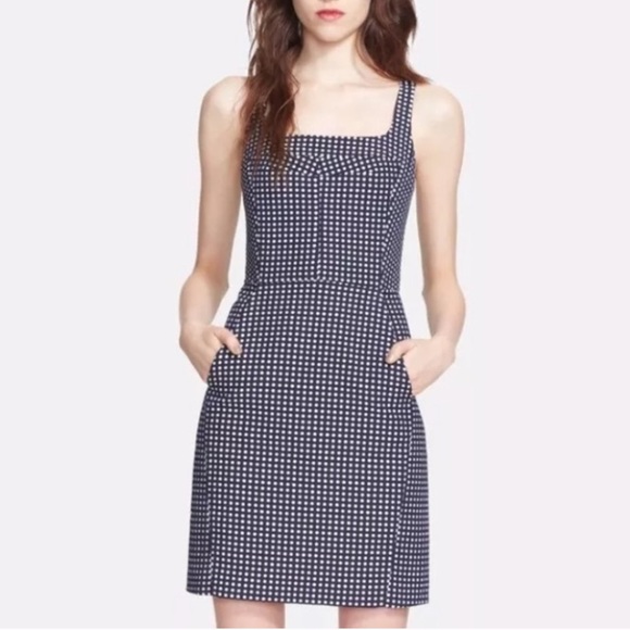McGinn | Dresses | Mcginn Navy White Polka Dot Dress With Pockets 4 ...